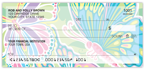 Psychedelic Butterflies Checks - SuperValue Checks