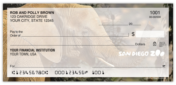 San Diego Zoo Elephants Personal Checks | SuperValue Checks