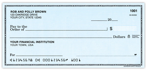 Blue Safety Personal Checks only $1.95 | SuperValue Checks