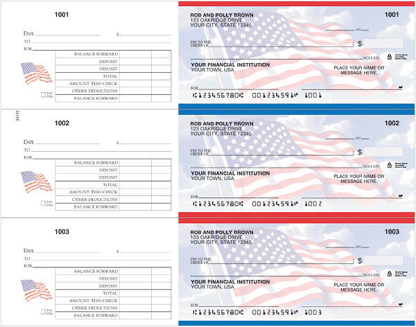 Stars & Stripes Desk Checks - SuperValue Checks