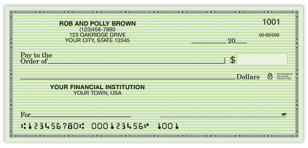 Green Safety Personal Checks | SuperValue Checks