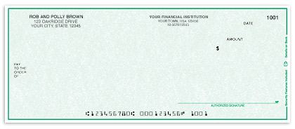 Green Laser Check in Middle - SuperValue Checks