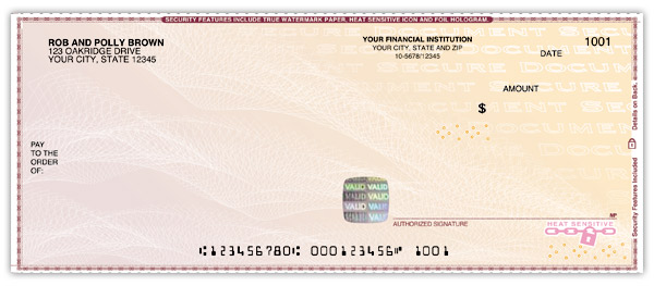 High Security Laser Check in Middle | SuperValue Checks