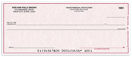 Maroon Laser Check on Top - Business Checks | SuperValue Checks