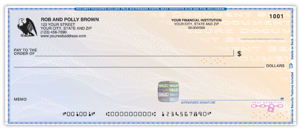 High Security Laser Check on Top - Blue Safety - SuperValue Checks