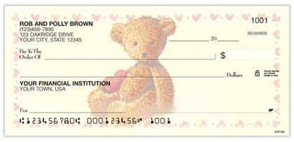Old Time Teddy Personal Checks | SuperValue Checks
