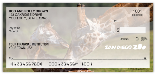 San Diego Zoo Giraffe Personal Checks | SuperValue Checks