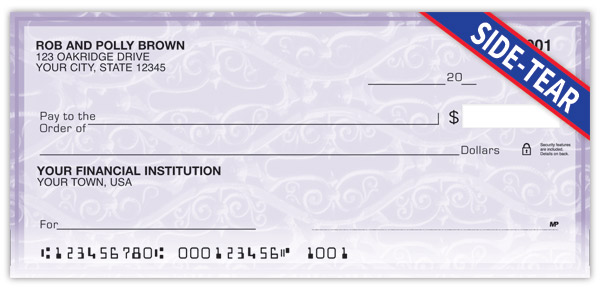 Side-Tear Personal Checks | SuperValue Checks