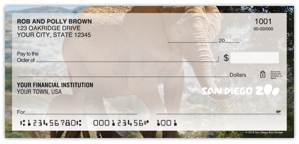 San Diego Zoo Elephants Personal Checks | SuperValue Checks