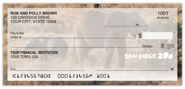 San Diego Zoo Elephants Personal Checks | SuperValue Checks