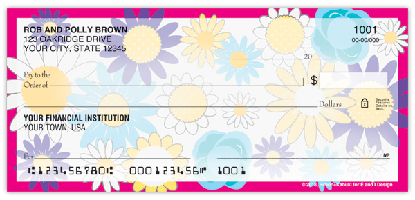 Floral Chevron Personal Checks | SuperValue Checks