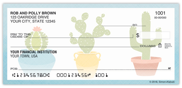 Colorful Cactus Personal Checks | SuperValue Checks