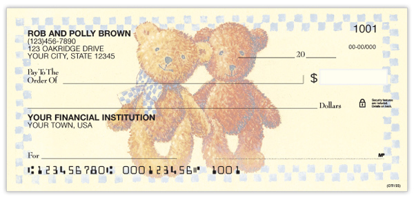 Old Time Teddy Personal Checks | SuperValue Checks