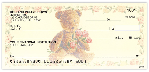 Old Time Teddy Personal Checks | SuperValue Checks