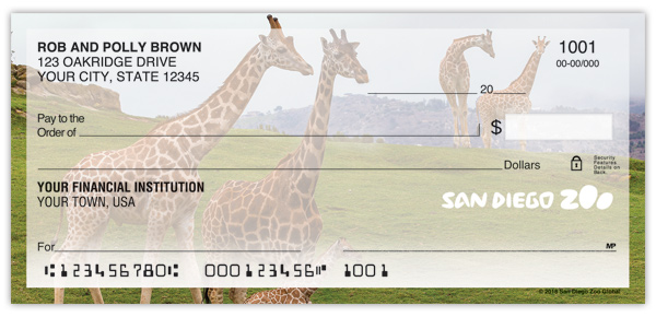 San Diego Zoo Giraffe Personal Checks | SuperValue Checks
