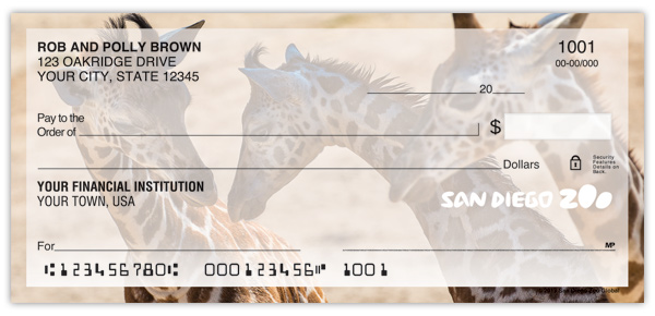 San Diego Zoo Giraffe Personal Checks | SuperValue Checks