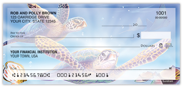 Steve Sundram Sea Turtles Personal Checks | SuperValue Checks