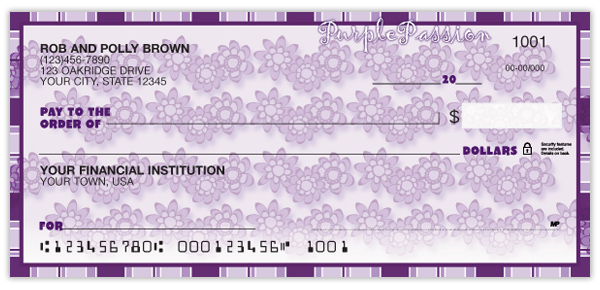 Purple Passion Personal Checks | SuperValue Checks