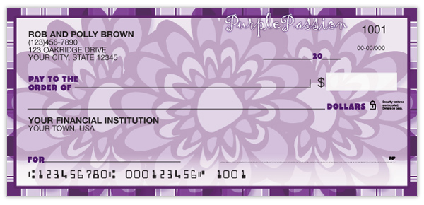 Purple Passion Personal Checks | SuperValue Checks