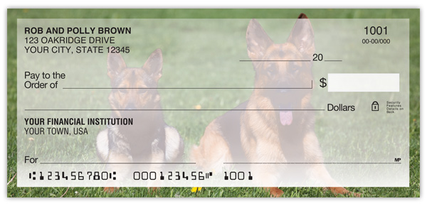 German Shepherd Personal Checks | SuperValue Checks