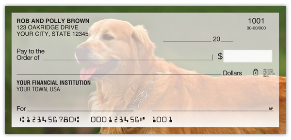 Golden Retriever Personal Checks | SuperValue Checks